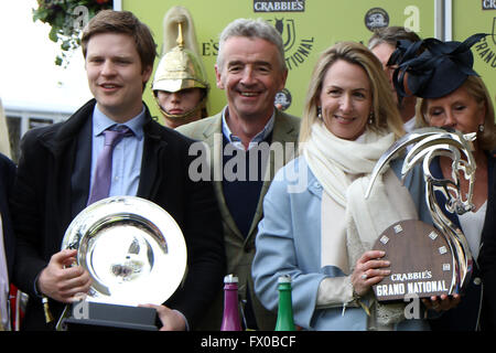 Owner Michael O'leary and wife Anita Farrell prior to the JCB Triumph ...