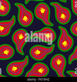 Abstract floral asian ornament. Seamless geometric pattern with swirl ...
