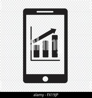 mobile phone chart infographics icon Stock Vector Image & Art - Alamy