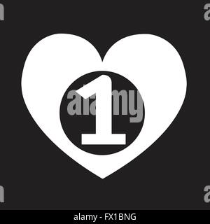 number one heart icon Stock Vector Image & Art - Alamy