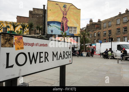 Lower Marsh market sign on Lower Marsh on the 17th September 2020 in ...