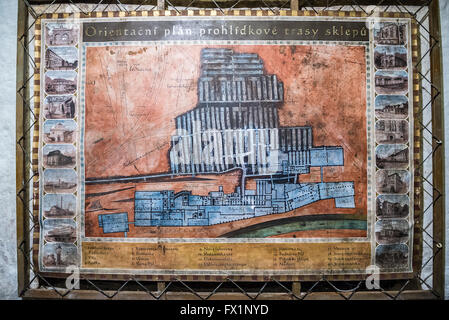 Old map of Plzen in Brewery Museum in Plzen (Pilsen) city, Czech ...
