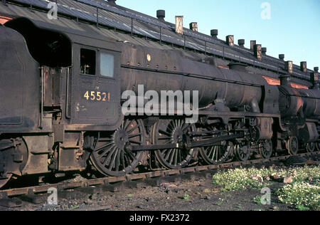 British Rail steam locomotive at Wolverhampton sheds 1967 Stock Photo ...