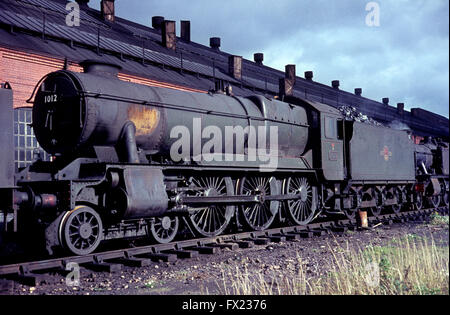 British Rail steam locomotive at Wolverhampton sheds 1967 Stock Photo ...