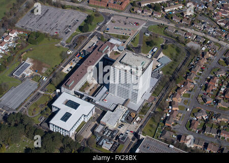 Aerial view of the DVLA (Driver and Vehicle Licensing Agency) building ...