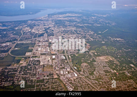 aerial map view Anchorage Alaska Stock Photo - Alamy