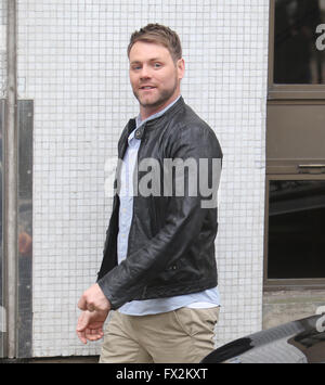 Brian McFadden and Keith Duffy outside ITV Studios Featuring: Brian McFadden, Keith Duffy Where ...