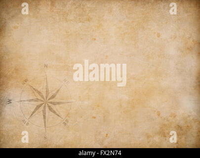 Vintage burnt blank treasure map background Stock Photo - Alamy