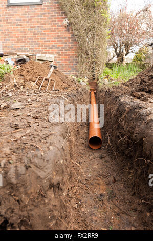 6m soil pipe run to comply with building regulations and soakaway for ...