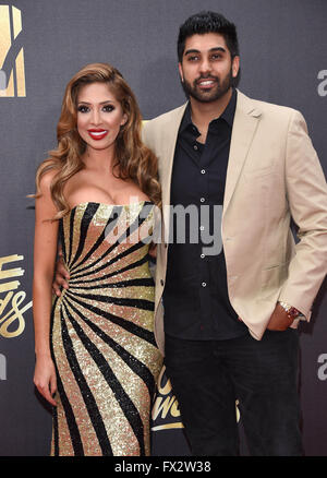 Farrah Abraham & Simon Saran arrives at the 2015 MTV Movie Awards ...