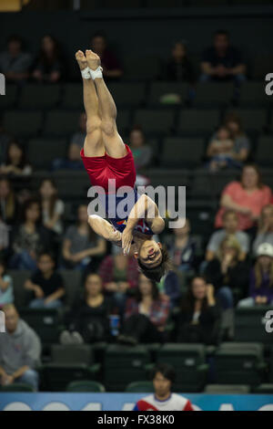Carlos Edriel Yulo from Philippines performing a Japanese handstand ...