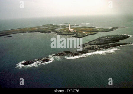 Hyskeir Lighthouse marks the southern entrance to The Minch. The light ...