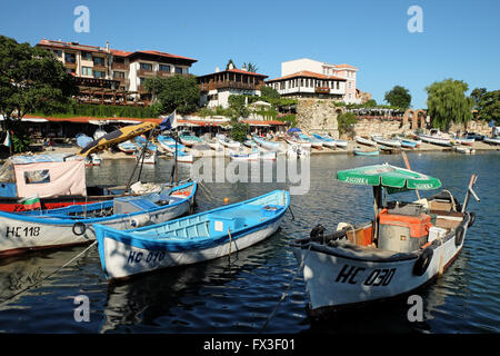 View on port and dock of Nesebar,Bulgaria Stock Photo - Alamy