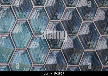 Transparent glass lozenges of a building "Art Deco" in Paris Stock ...