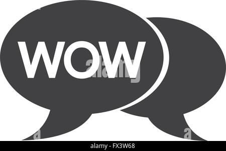 WOW internet acronym chat bubble illustration Stock Vector Image & Art ...