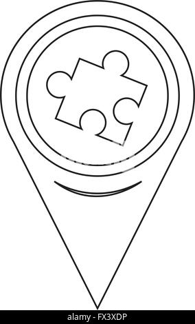 Map Pointer puzzle icon Stock Vector Image & Art - Alamy