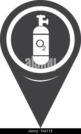 Map Pin Pointer Oxygen Cylinder icon Stock Vector Image & Art - Alamy