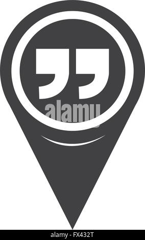 Map Pin Pointer Quotation mark symbol Icon Stock Vector Image & Art - Alamy