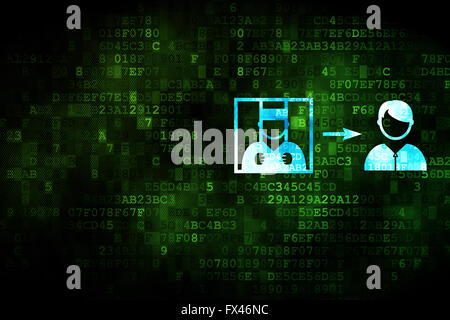 Law concept: Criminal Freed on computer keyboard background Stock Photo ...