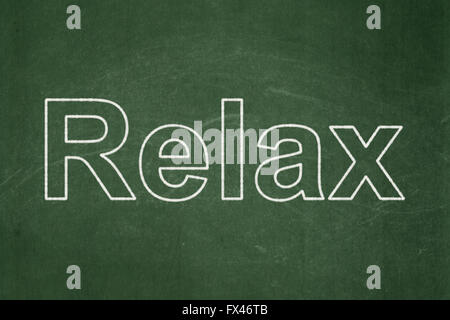 Entertainment, concept: Relax on chalkboard background Stock Photo - Alamy