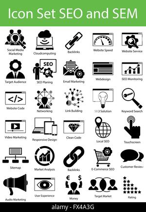 Set of Seo Search Engine Optimization Vector Illustration Elements can ...
