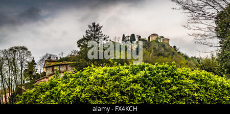 fortress above the green hedge Stock Photo - Alamy