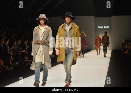 Shanghai, China. 10th Apr, 2016. Models present creations of the brand ...