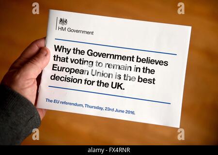 EU referendum campaign leaflets delivered to UK residents, Britain ...