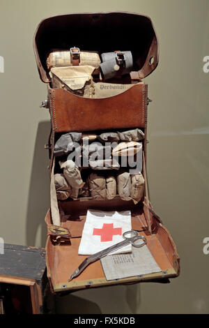 A WWII German medical kit in the Overloon War Museum in Overloon ...