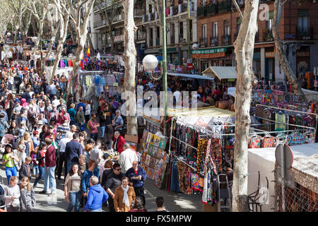 El Rastro Flea Market in Madrid Spain. Over 100,000 people visit this ...