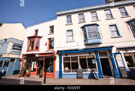 High Street in Tenby West Wales in summer Stock Photo - Alamy