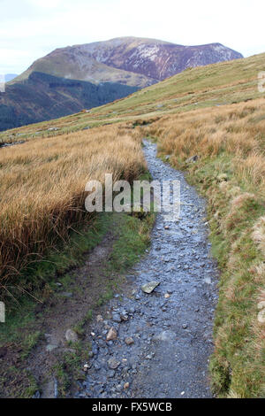 The Snowdon Ranger Path and and Mynydd Mawr from the Llanberis Path ...
