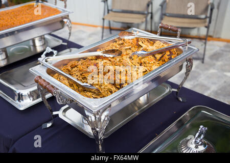 Pulled pork at a buffet for a wedding reception party Stock Photo - Alamy