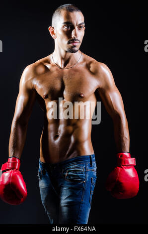 Ripped boxer in sports concept Stock Photo - Alamy