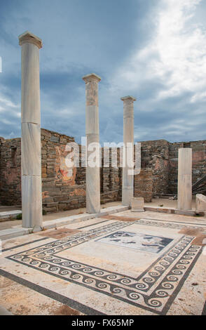 Ruins of white brick and stone tile wall Stock Photo - Alamy