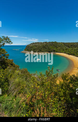 A high angle shot of a sailing boat in the turquoise sea water Stock ...