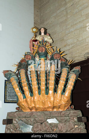 Sculpture of Tarasca inside Church Real Colegiata de Santa María la ...