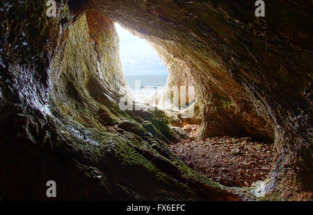 Paviland cave Gower Stock Photo - Alamy