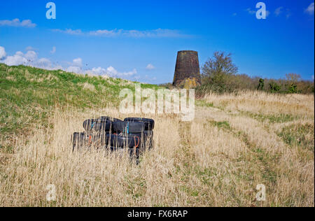 A view of the Old Hall Drainage Mill by the River Bure at Stokesby ...