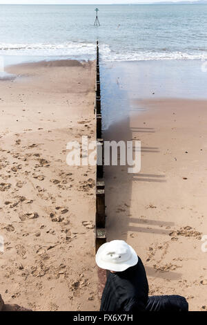 groin on exmouth beach,background, beach, break, breaker, breakwater ...