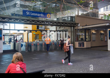 St Leonards station in Sydney, Australia Stock Photo - Alamy