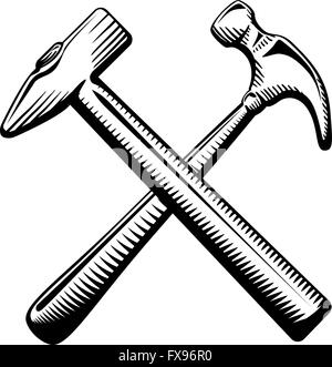 Two crossed hammers Stock Vector Image & Art - Alamy