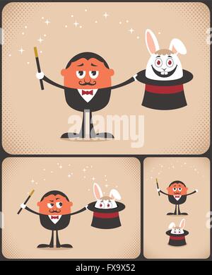 Hat with rabbit icon. Simple illustration of hat with rabbit vector ...