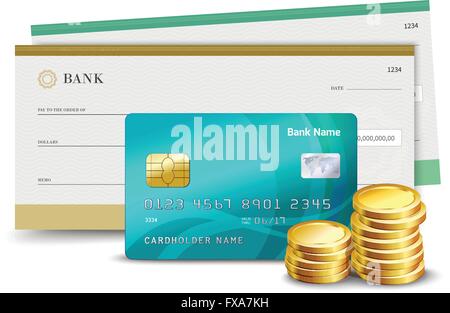 credit card and coins Stock Vector Image & Art - Alamy