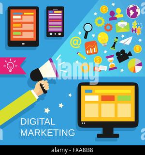 Digital marketing icons Stock Vector Image & Art - Alamy