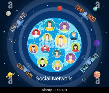 Global collaboration poster vector template. International cooperation ...