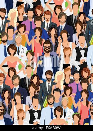 people team work silhouette pattern vector illustration design Stock ...