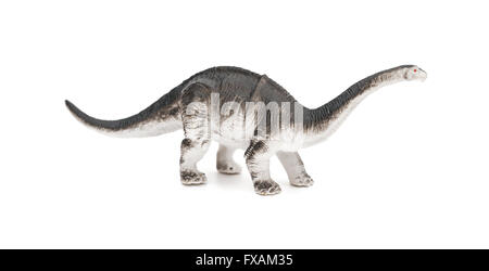 side view grey brachiosaurus toy on a white background Stock Photo - Alamy