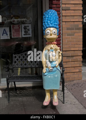 Marge Simpson television cartoon character waves to guests in Universal ...