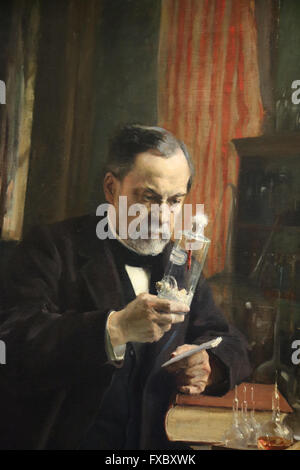 Louis Pasteur. Portrait, 1885 by painter Albert Edelfelt (1854-1905 ...